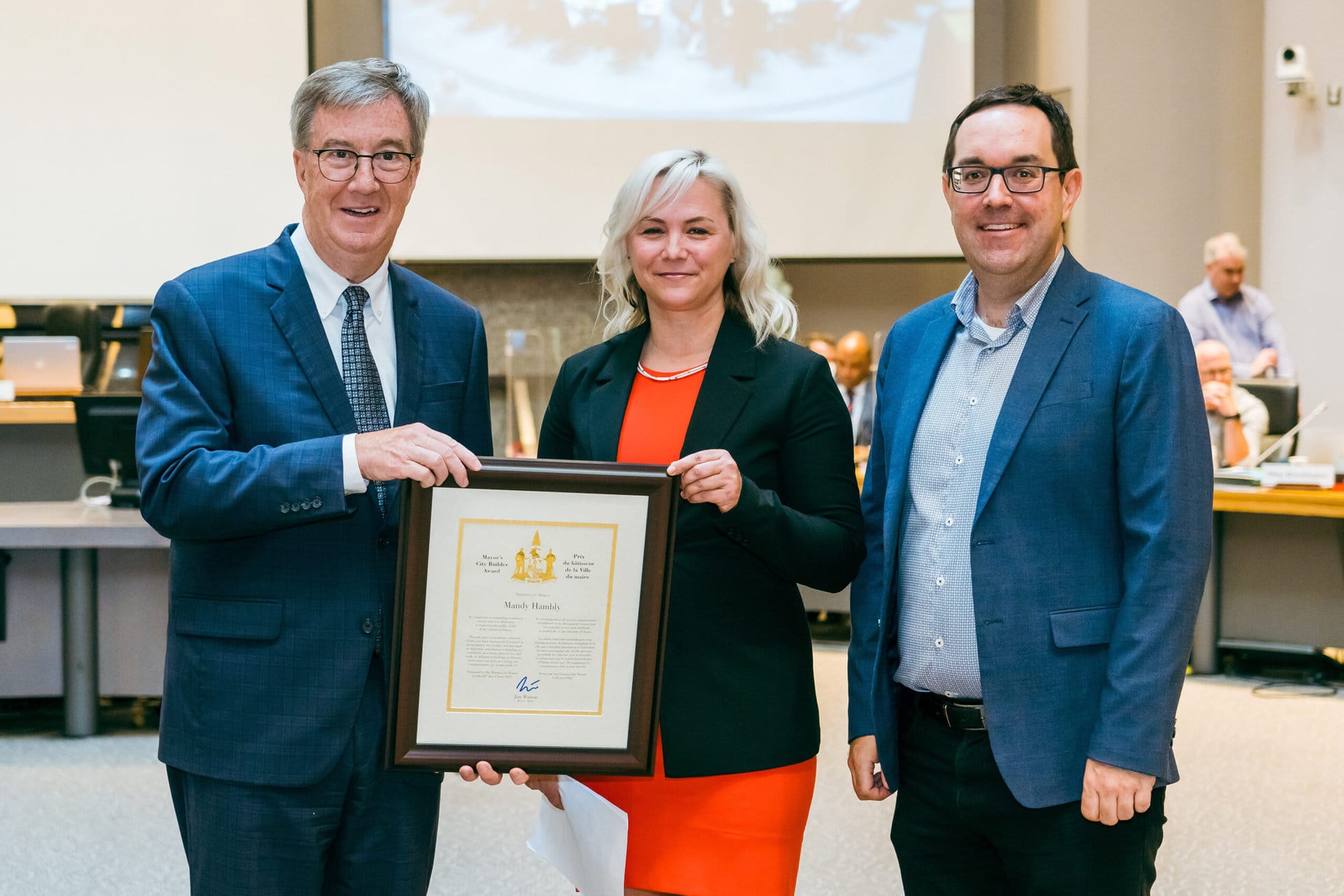 Mandy Hambly receives Mayor’s City Builder Award - Glen Gower ...