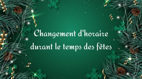 Holiday season schedule changes - Glen Gower | Councillor / Conseiller ...