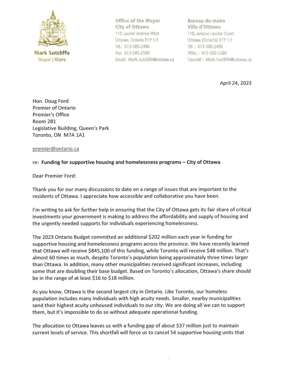 NOTEBOOK: Provincial funding for supportive housing and homelessness programs - Glen Gower ...