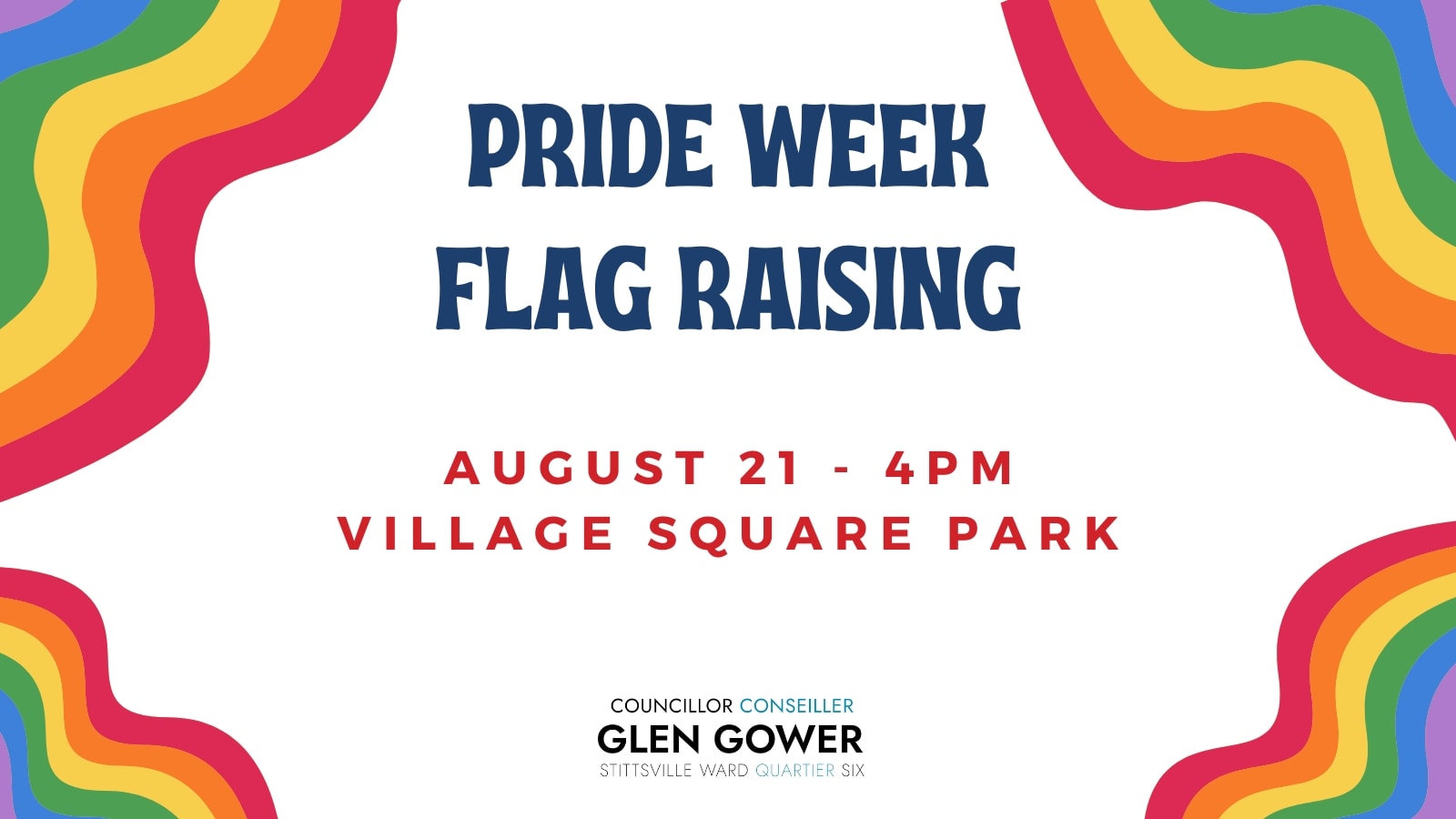 AUGUST 21: Pride Week Flag Raising Ceremony in Stittsville - Glen Gower ...