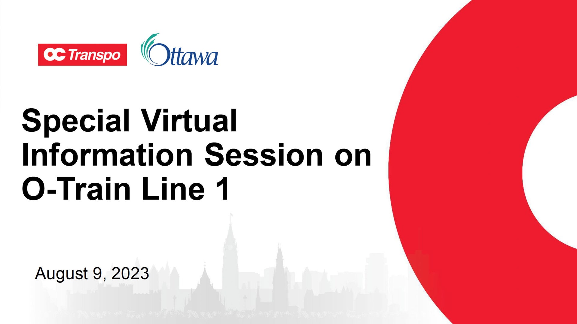 Special virtual information session regarding O-Train Line 1 - Glen ...