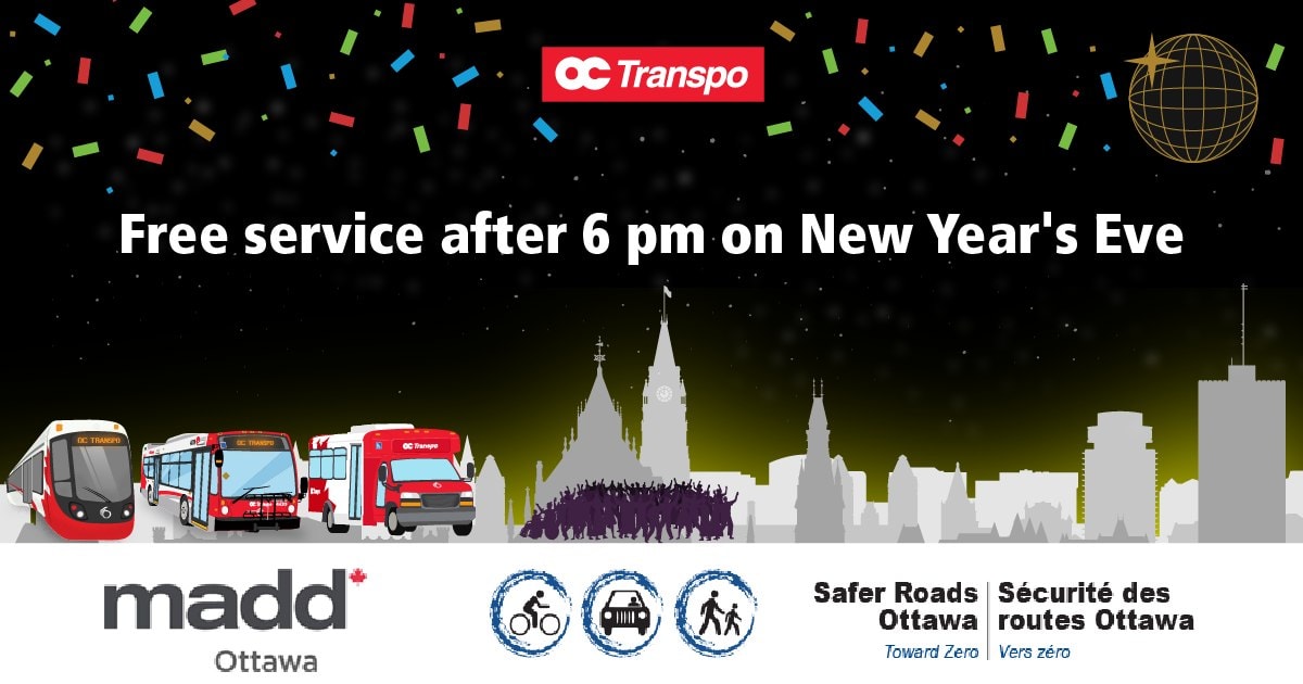 Ride OC Transpo for free on New Year’s Eve! - Glen Gower | Councillor / Conseiller | Stittsville